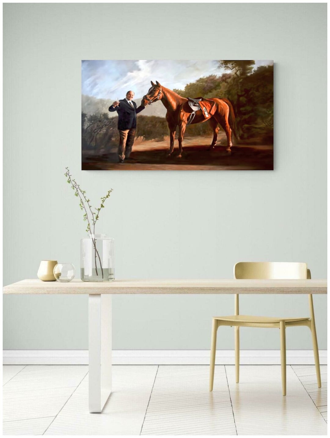 Framed Funny the Sopranos Show Print, Tony Horse Painting, Tony Soprano ...