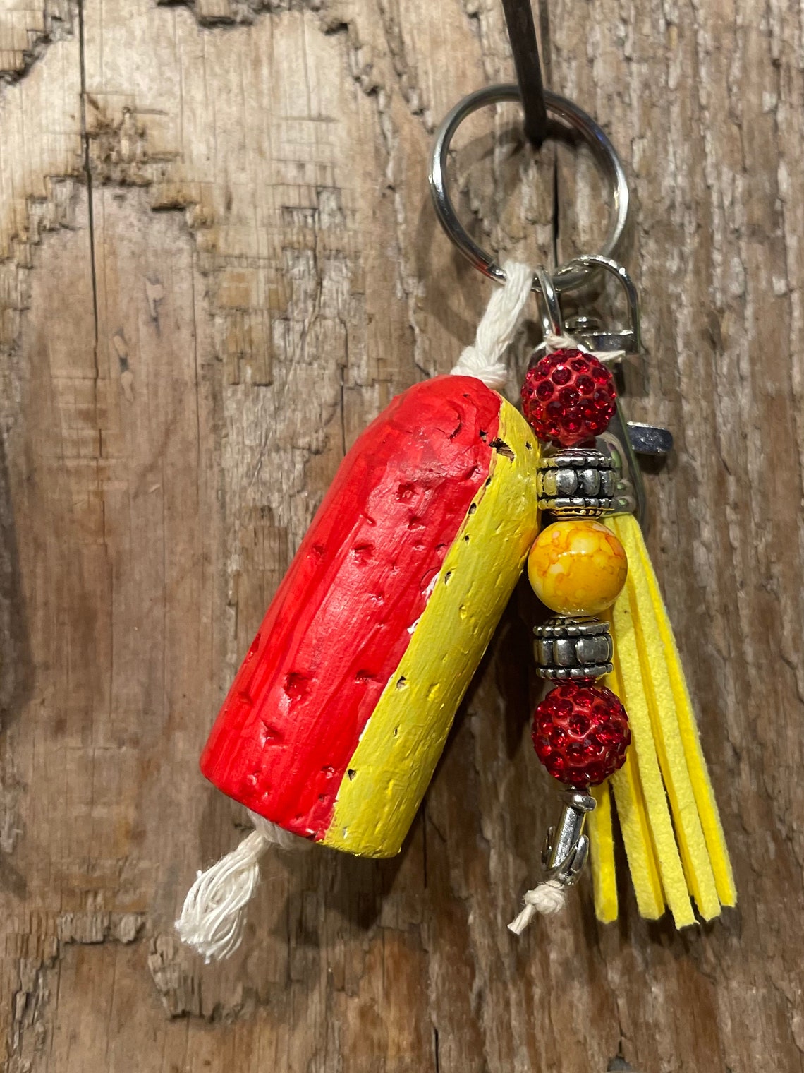 Buoy Keychain Add Some Bling Recycled and Beaded - Etsy