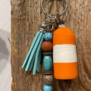 Buoy Keychain Add Some Bling Recycled and Beaded - Etsy
