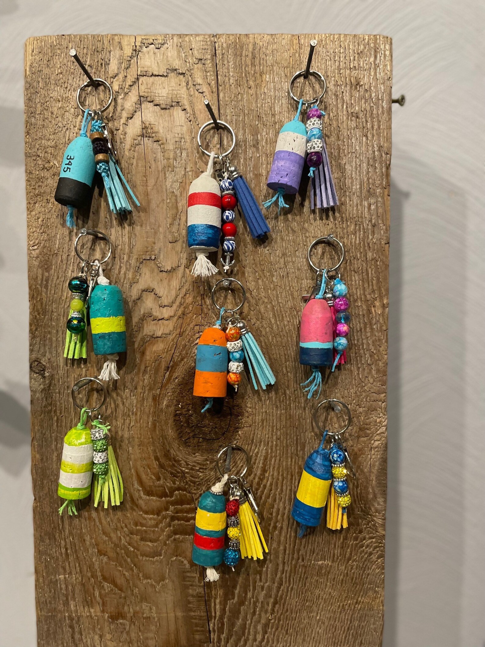 Buoy Keychain Add Some Bling Recycled and Beaded - Etsy