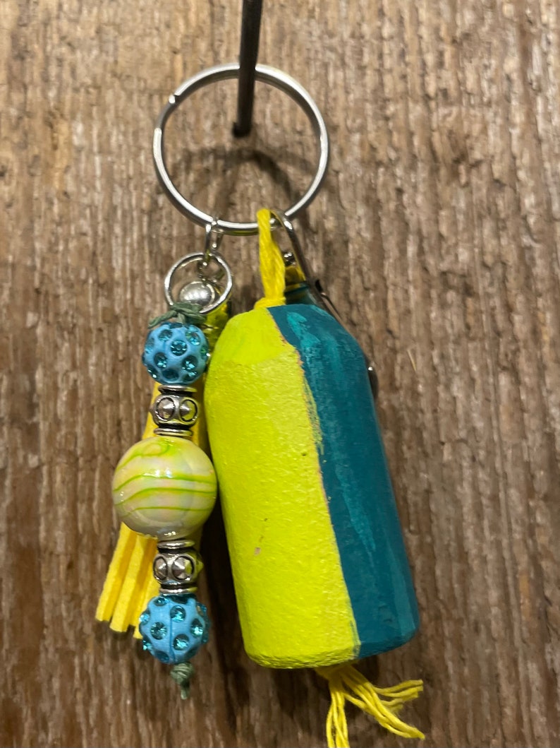 Buoy Keychain Add Some Bling Recycled and Beaded - Etsy