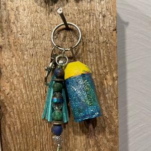 Buoy Keychain Add Some Bling Recycled and Beaded - Etsy