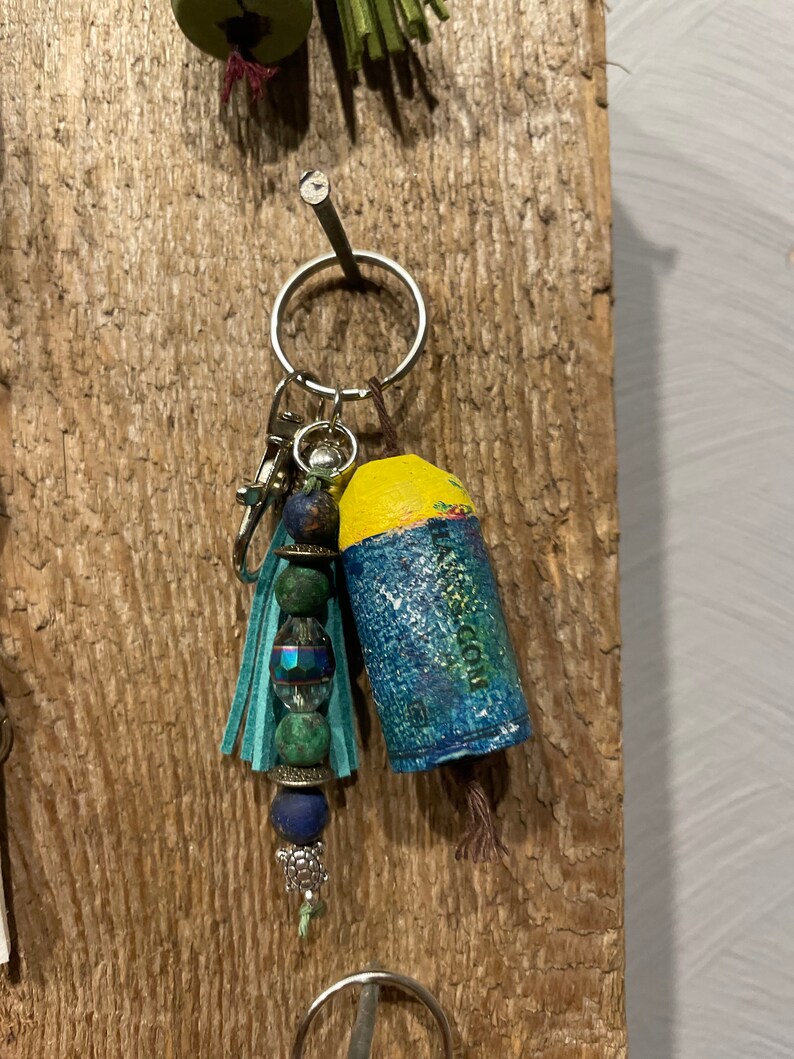 Buoy Keychain Add Some Bling Recycled and Beaded - Etsy