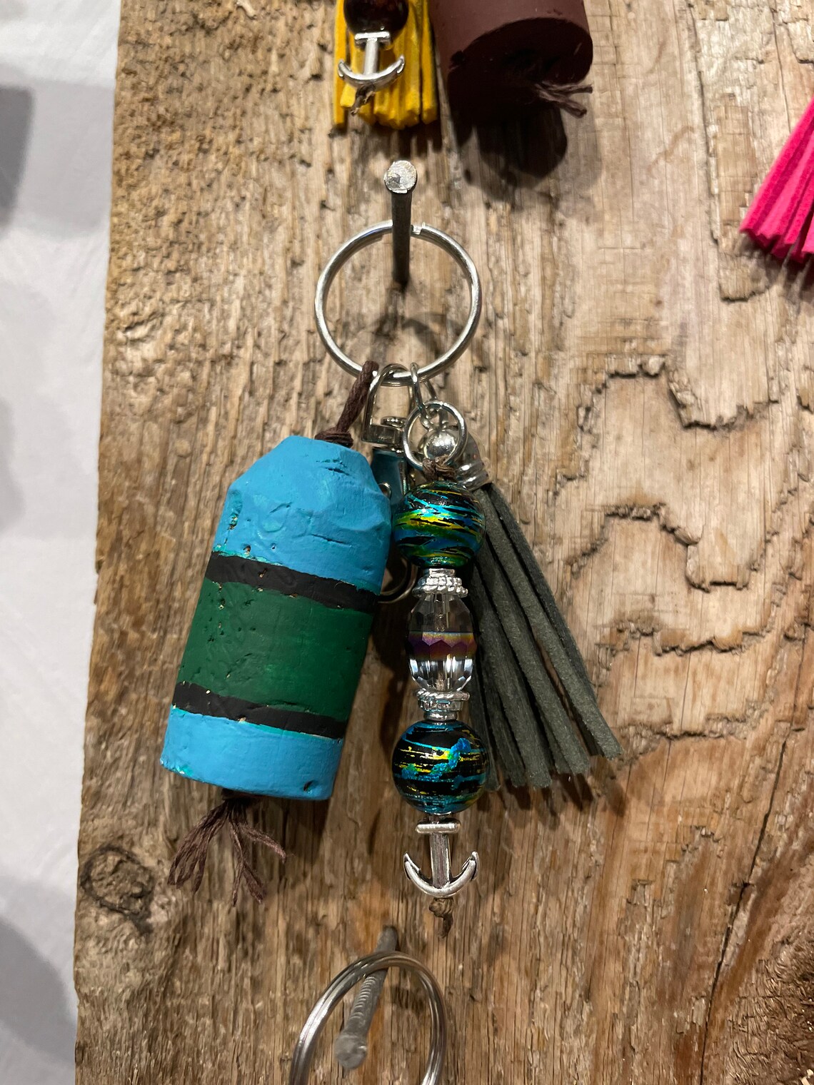 Buoy Keychain Add Some Bling Recycled and Beaded - Etsy
