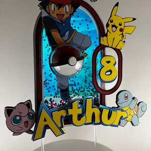 Pokemon Customized Cake Topper - Etsy