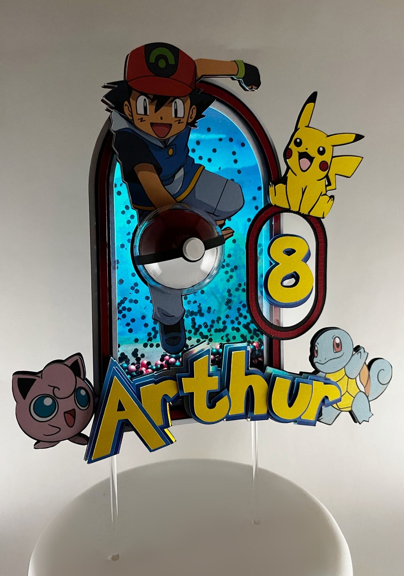 Pokemon Customized Cake Topper - Etsy