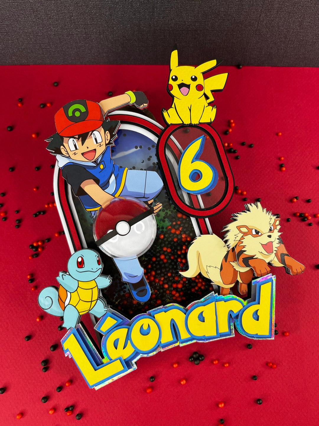 Pokemon Customized Cake Topper - Etsy