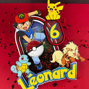 Pokemon Customized Cake Topper - Etsy