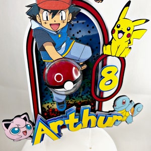 Pokemon Customized Cake Topper - Etsy