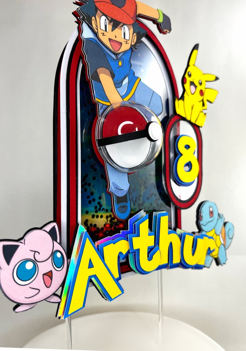 Pokemon Customized Cake Topper - Etsy