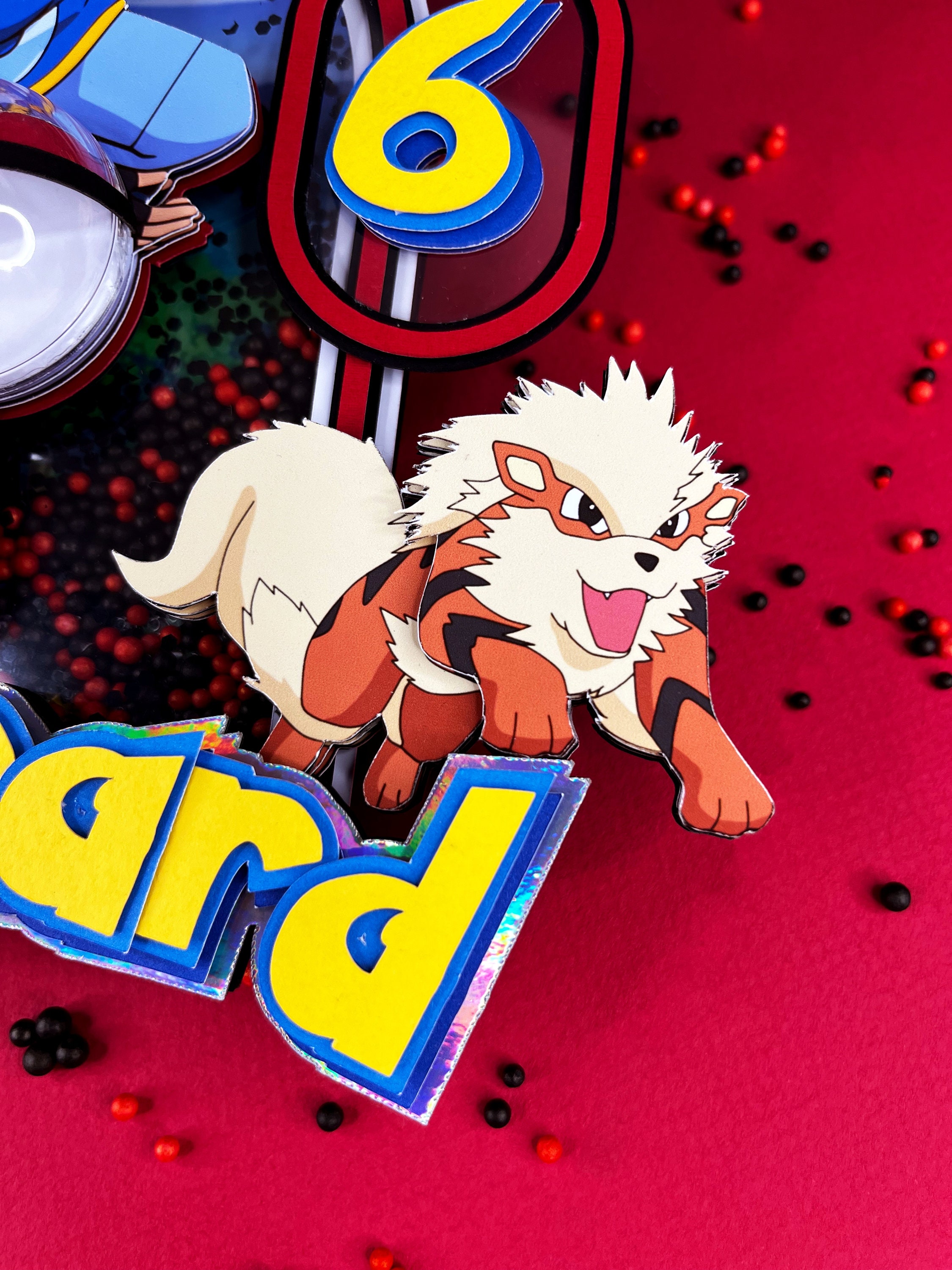 Pokemon Customized Cake Topper - Etsy