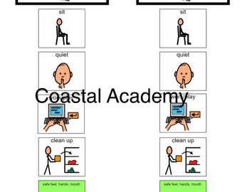 First Next Then Chart Kids Autism Visual ABA Therapy Toddler - Etsy