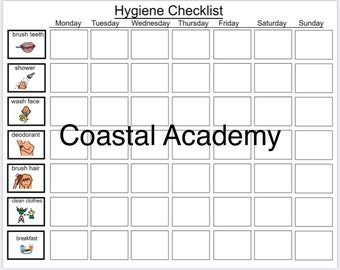 Printable Hygiene Checklist Autism - Etsy