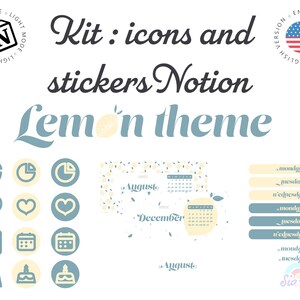Icons and Stickers for Notion Yellow and Blue to Customize Your Notion ...