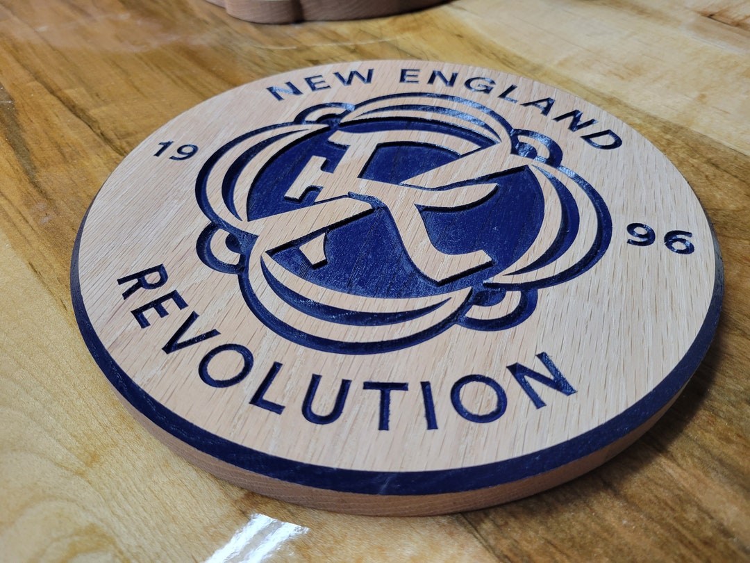 Carved 10 SOLID WOOD New England Revolution Team Logo - Etsy