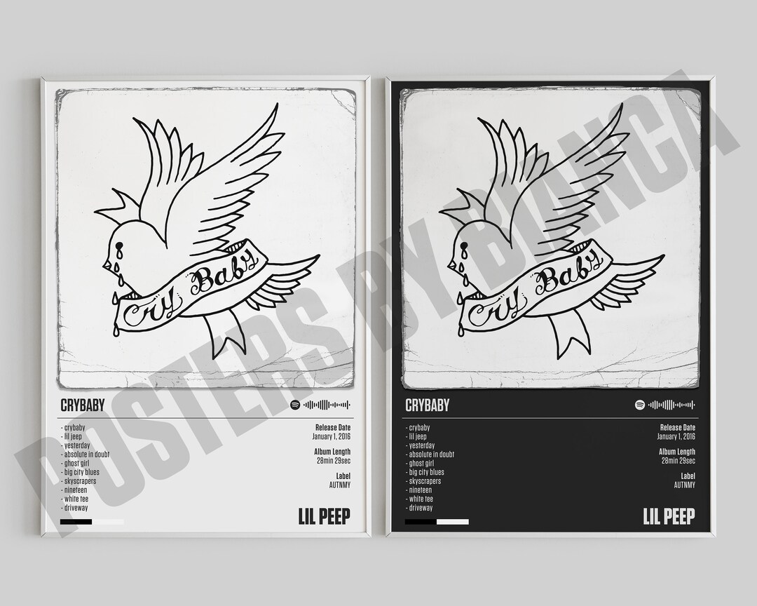 Lil Peep Poster Crybaby Poster Crybaby Tracklist Album - Etsy Hong Kong