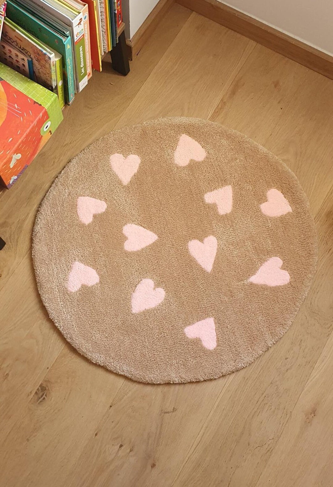 Round Rug hearts - Etsy