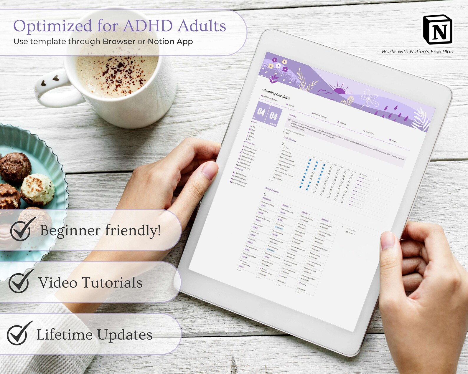 ADHD Notion Life Planner ADHD Notion Template ADHD Notion - Etsy