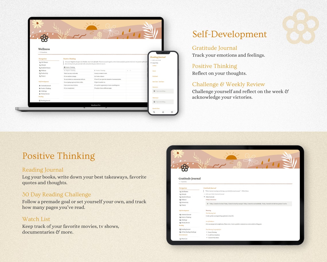 Notion Template Personal Planner Notion Dashboard All in - Etsy