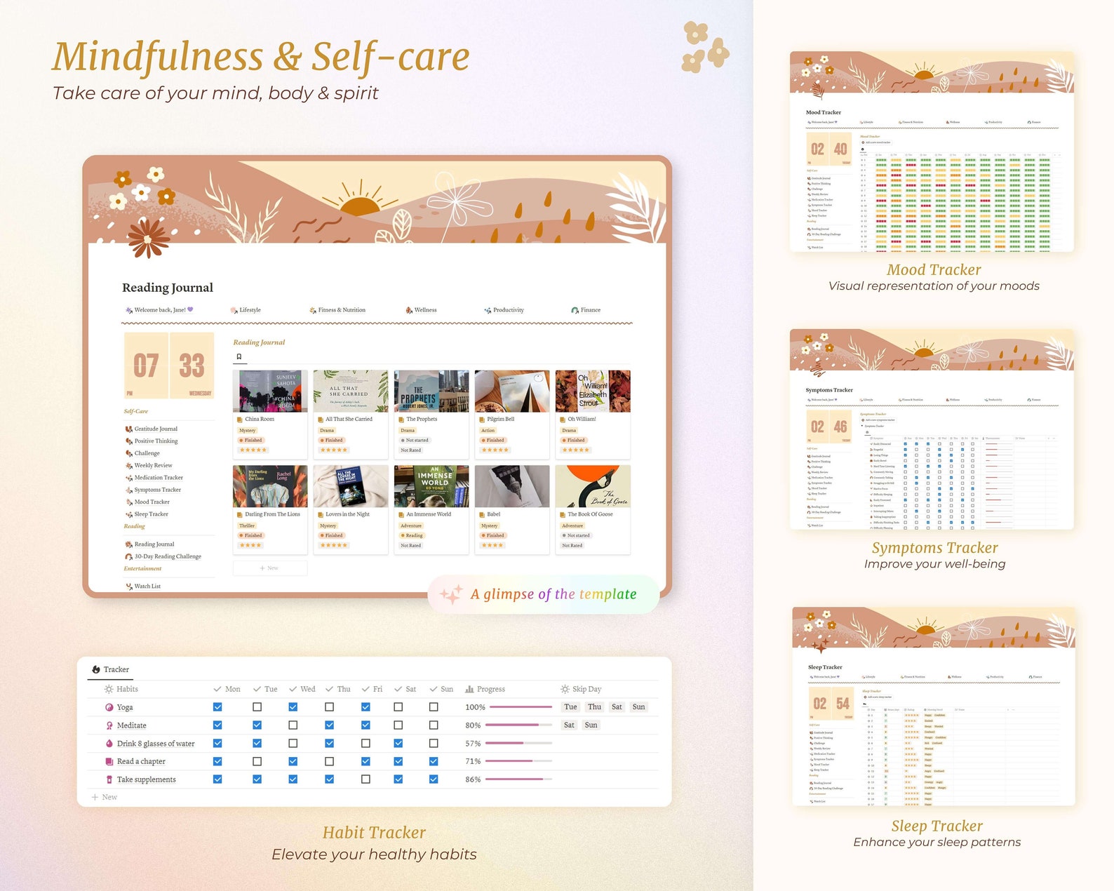 ADHD Notion Life Planner ADHD Notion Template, ADHD Notion, Notion Dashboard, All in one Notion ...