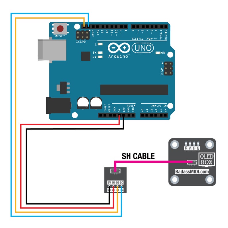 Oled Box 0 96 Oled Display With Mounting Case For Arduino Teensy Esp32 Etsy