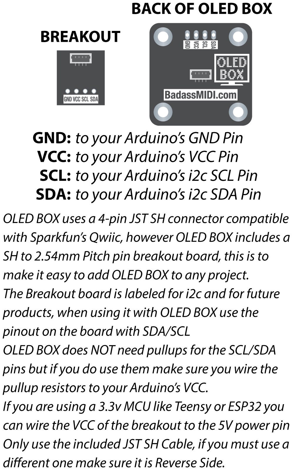 OLED BOX, 0.96 OLED Display With Mounting Case for Arduino/teensy/esp32 ...