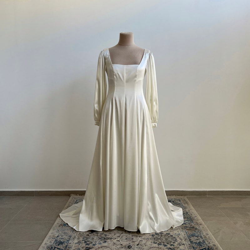 Simple Modern Wedding Dress - Etsy