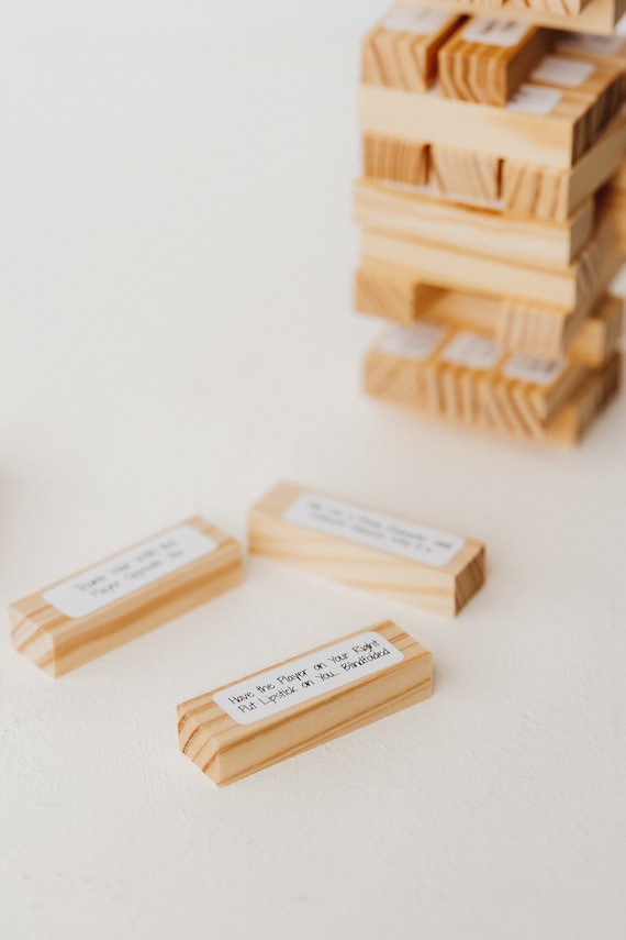 Family Block Tower Game for Kids DIY Stickers Digital | Etsy