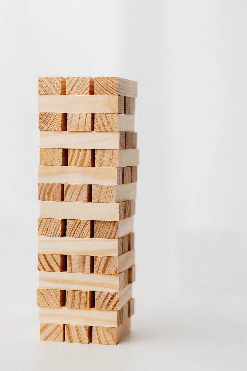 Family Block Tower Game for Kids | DIY Stickers | Digital Download - Etsy