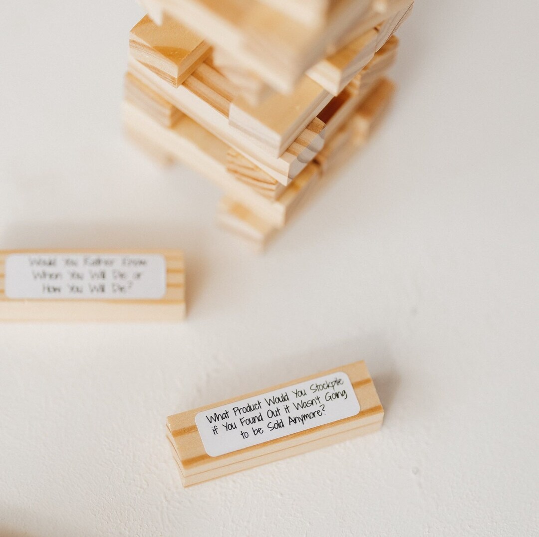 Get to Know You Wooden Block Tower Game | Icebreaker Games ...