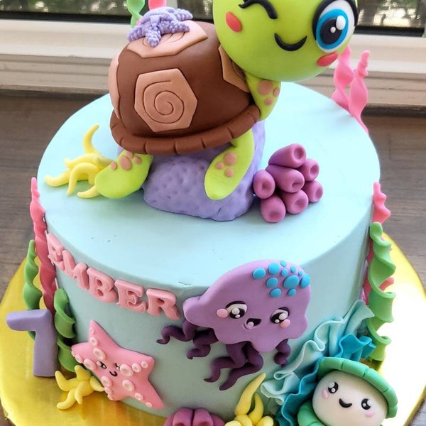 Turtle Cake Topper - Etsy