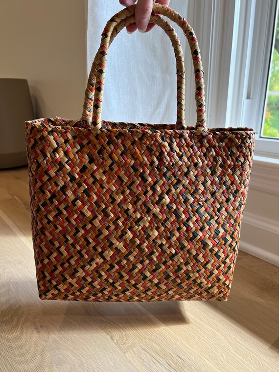 vintage tote straw bag - Gem