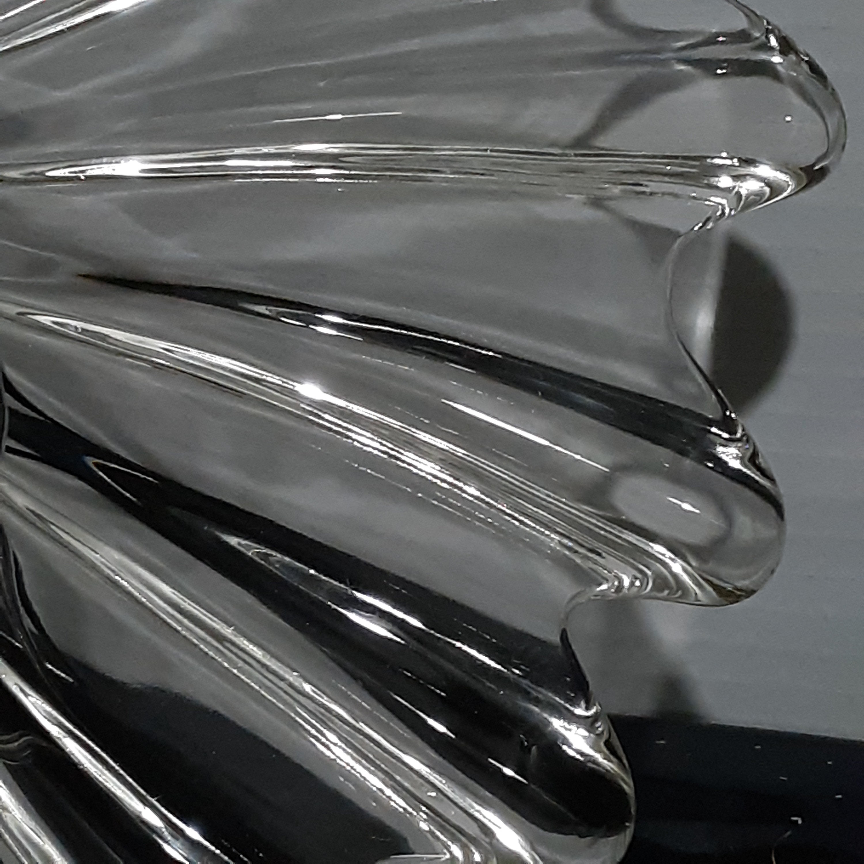 Vintage Clear Glass Bursting Flower Serving Plate 11.5 - Etsy