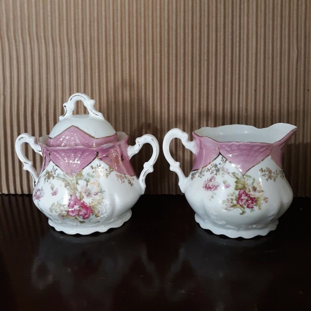 Three Crown China Porcelain Creamer and Sugar - Etsy