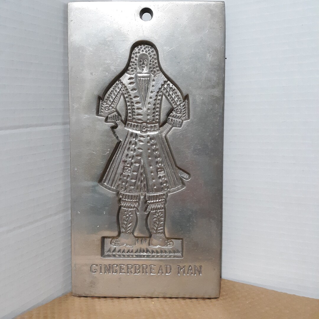 Metal Gingerbread Man Cookie Mold Reproduction Williamsburg VA CW-2420 ...