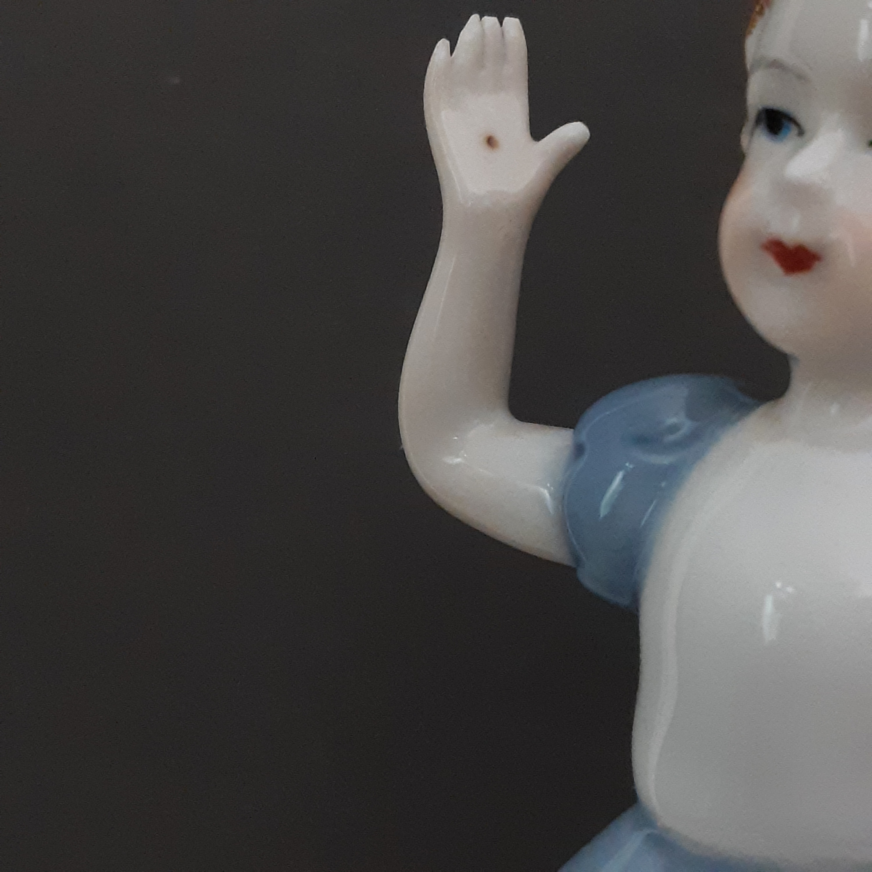 Blue and White Porcelain Girl Figurine With Her Scottie Dog - Etsy