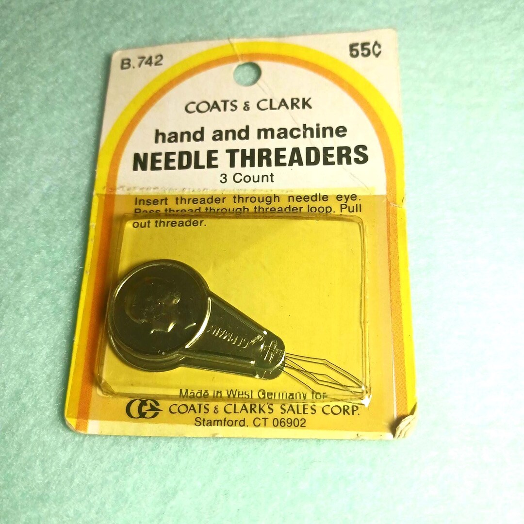 Coats & Clark Vintage Hand and Machine Needle Threaders in Package ...
