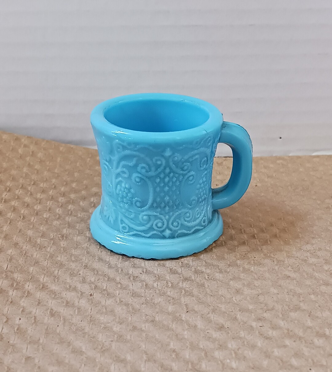 Small Aqua Blue Milk Glass/slag Mug - Etsy