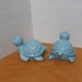 2 Adorable Aqua Blue Ceramic Turtles - Etsy