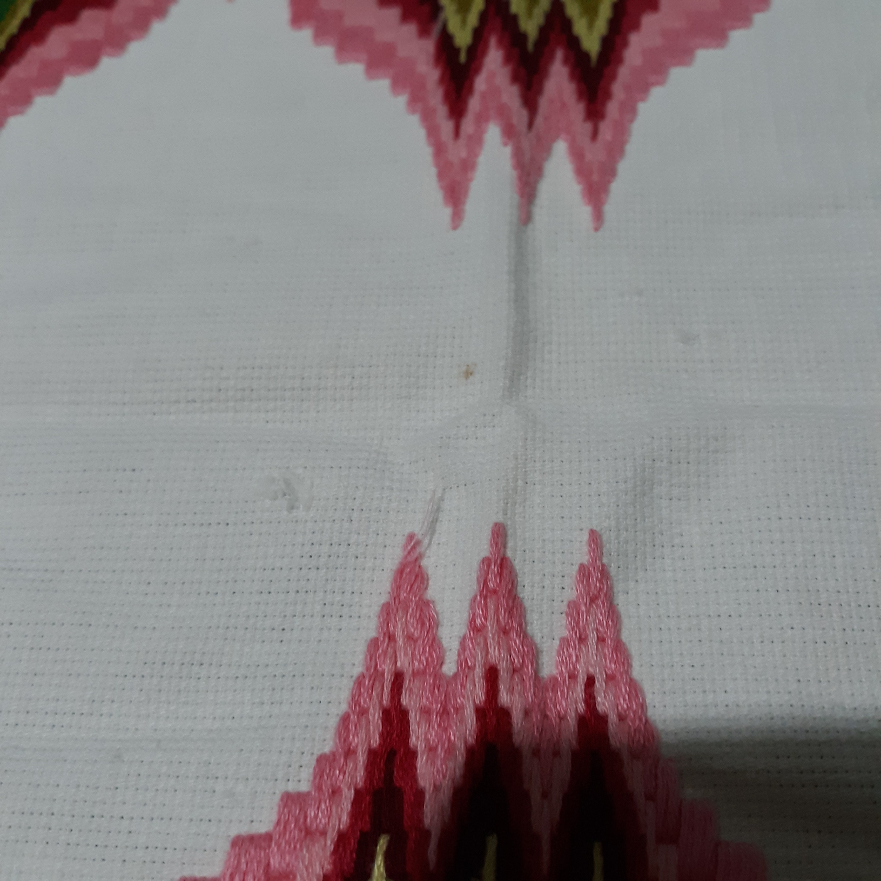 Embroidered Linen With Bold Colors in a Geometric Pattern - Etsy