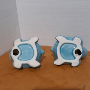 2 Adorable Aqua Blue Ceramic Turtles - Etsy