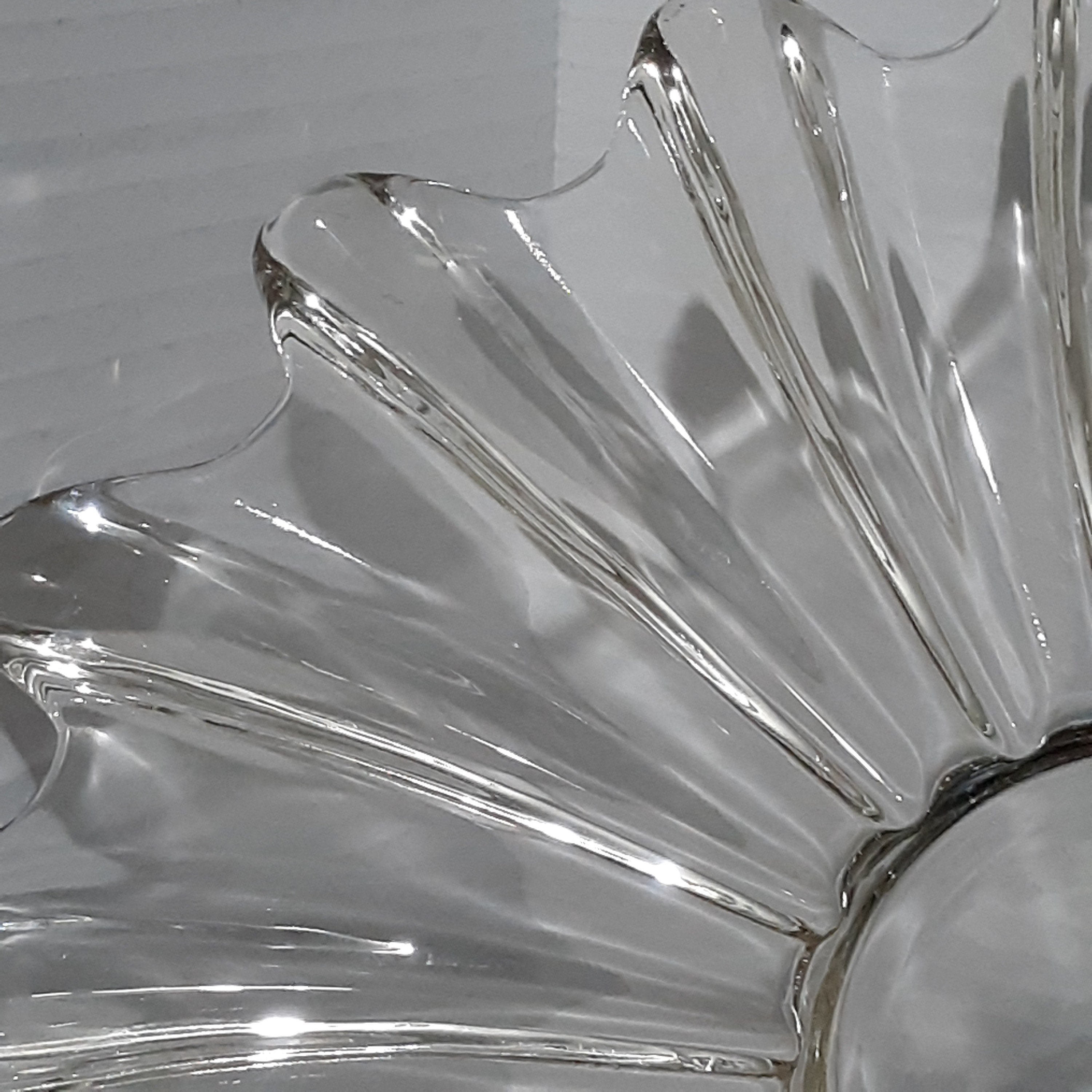 Vintage Clear Glass Bursting Flower Serving Plate 11.5 - Etsy