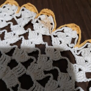 Hand Crocheted Yellow Rose Doily/table Runner - Etsy