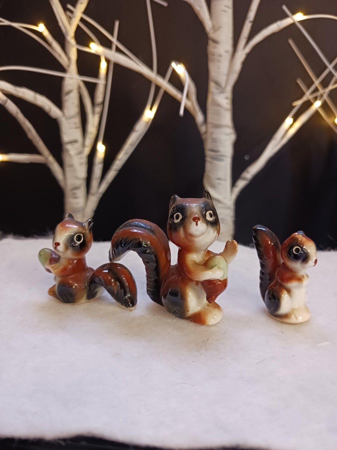 Set of 3 BONE CHINA CHIPMUNKS Japan - Etsy