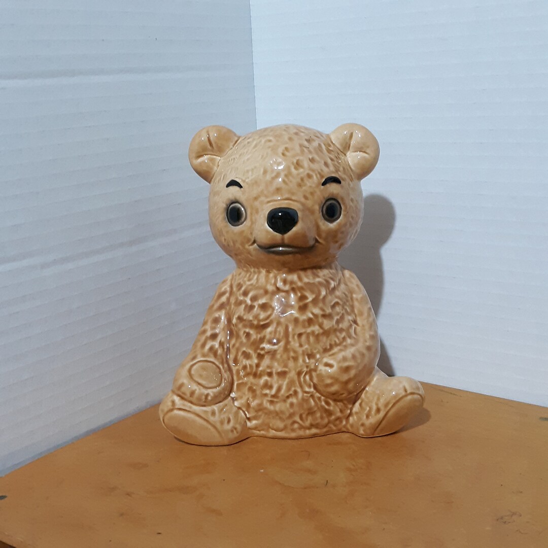 Goebel Brown Teddy Bear Bank - Etsy