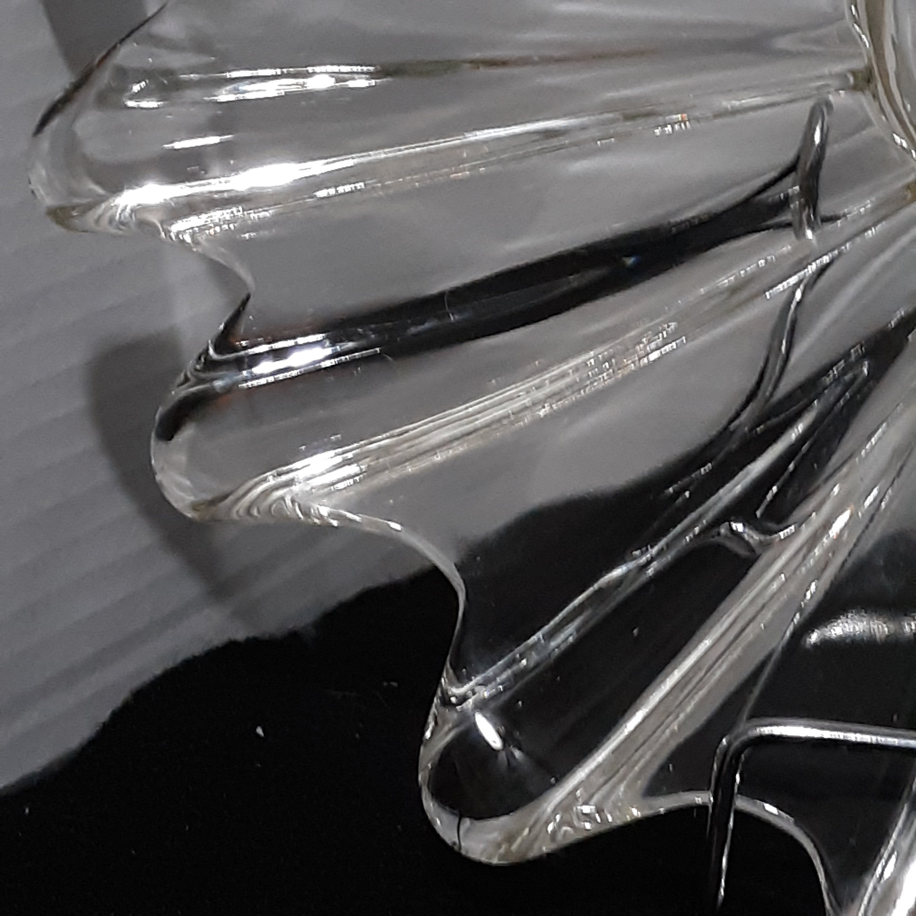 Vintage Clear Glass Bursting Flower Serving Plate 11.5 - Etsy