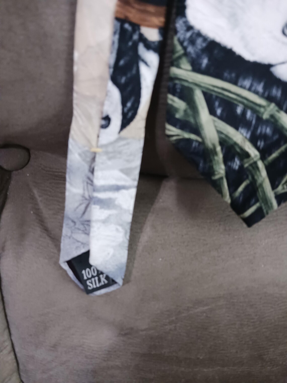 Panda Bear Necktie - Vintage Silk Necktie Endangered Species - Etsy
