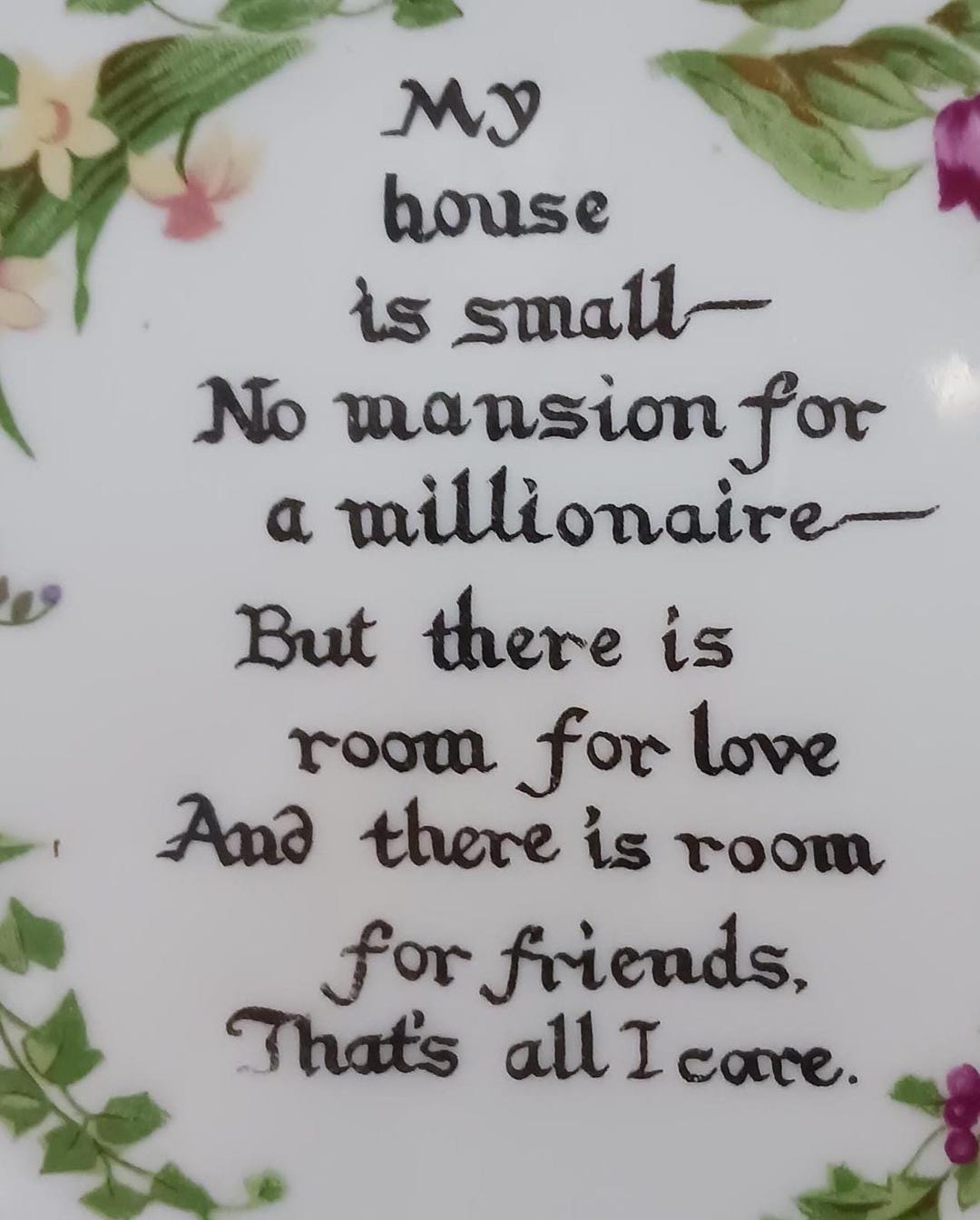 My House is Small Vintage Ceramic Wall Decor Heart Shaped 7" - Etsy