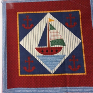 Leslie Beck Fabric Sailboat Panels for VIP Fabrics Cranston Print Works ...