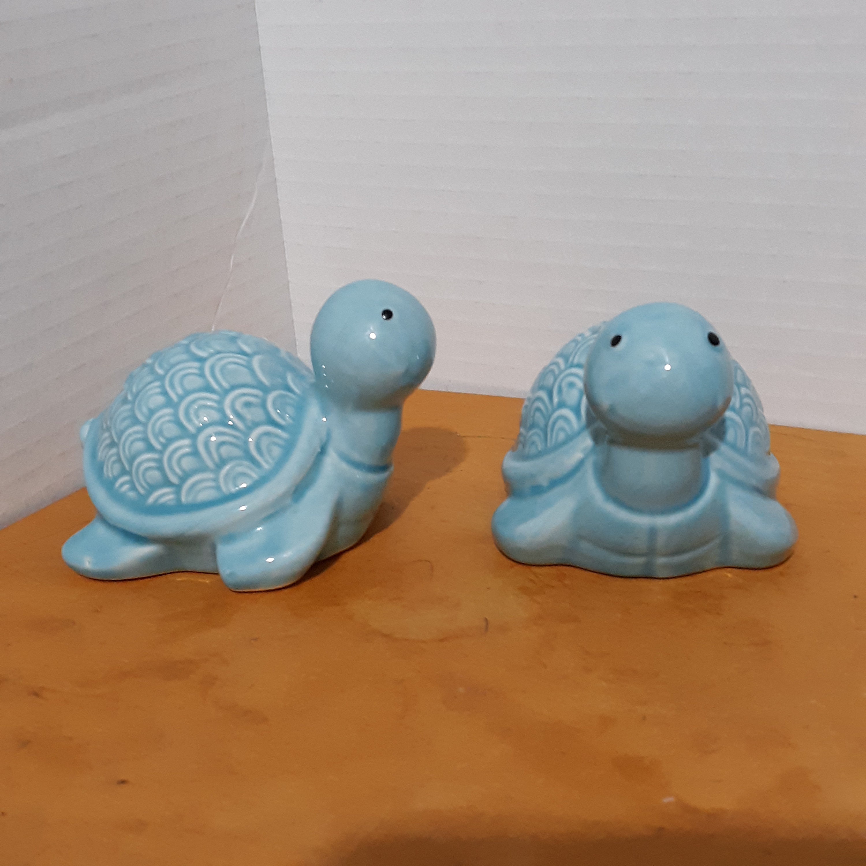2 Adorable Aqua Blue Ceramic Turtles - Etsy